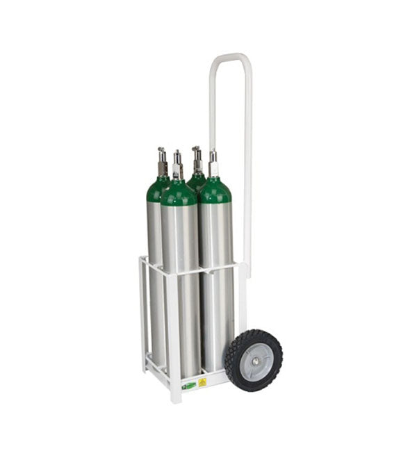 MR Conditional 4 Slot D/E Cylinder Cart - MR Oxygen Supplies – MRI Med